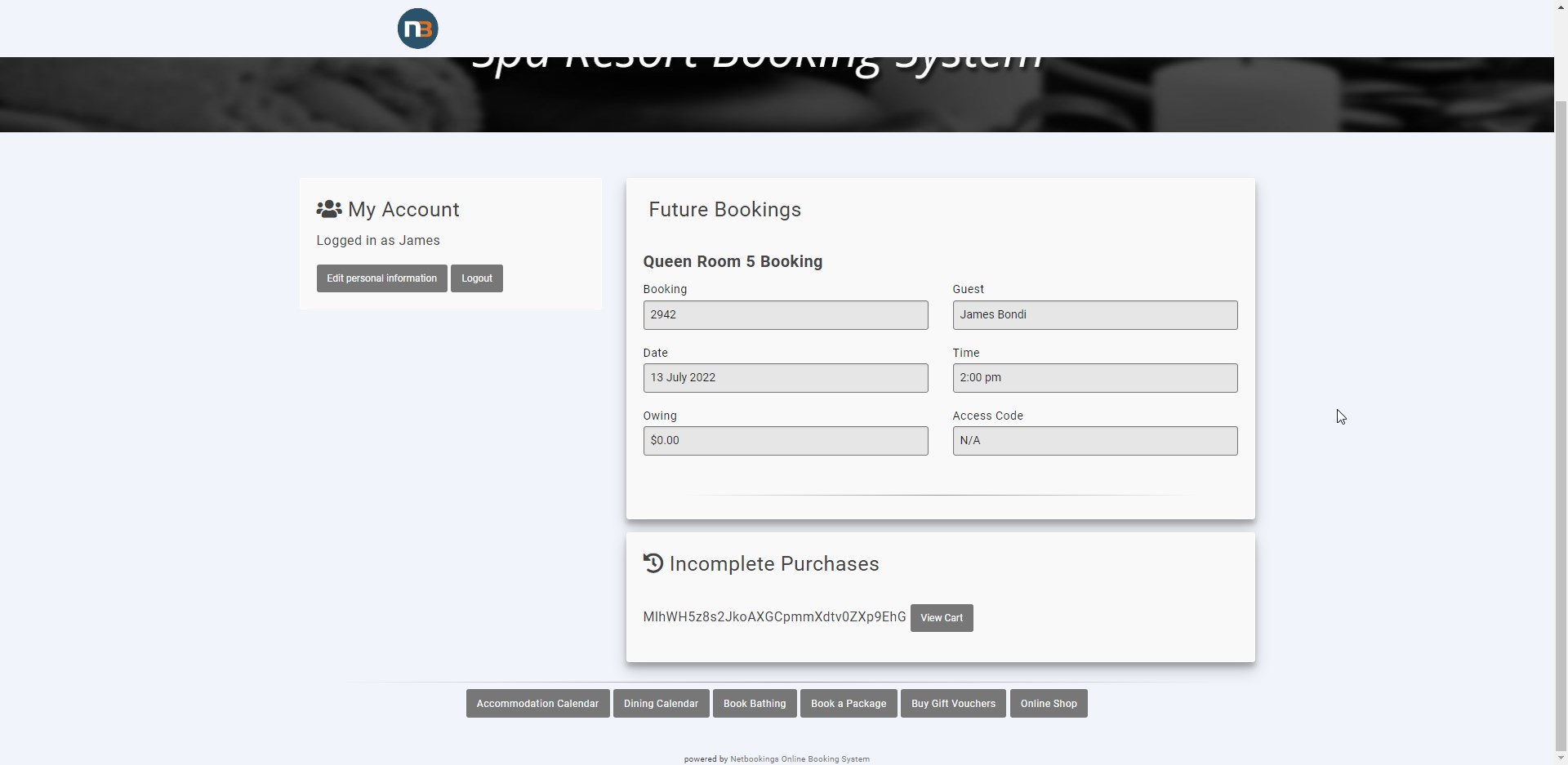 MyAccount guest login - Help Files Netbookings